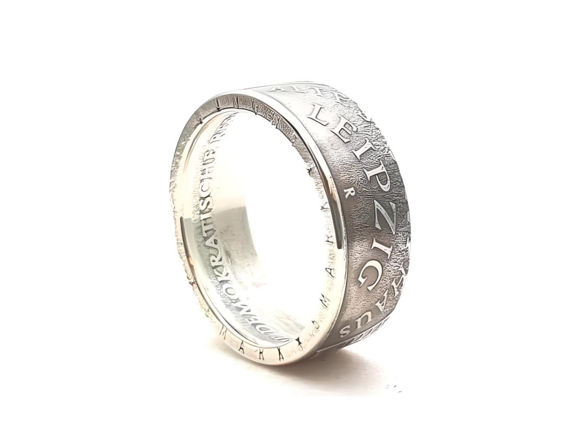 DDR Münzring Leipzig | Ring aus originaler 5 Mark Münze